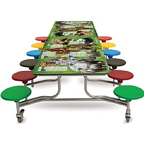 Rectangular Mobile Folding Bench Unit | Free UK Delivery