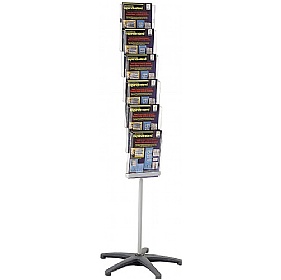 Freestanding Literature Dispenser 6 x A4 Pockets | Freestanding Leaflet ...