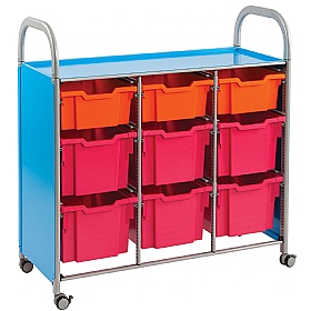 Gratnells 3 Column Low 21 Tray Storage Rack | Free UK Delivery