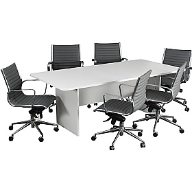 Commerce II White Boardroom Table | Free UK Delivery