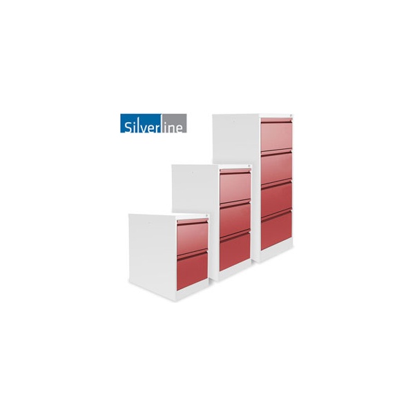 Silverline Two Tone M:Line Filing Cabinets | Office Furniture Online