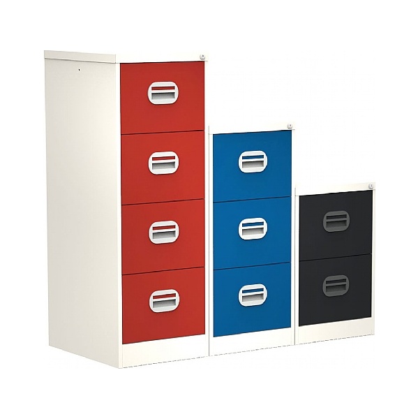 Silverline Two Tone Kontrax Filing Cabinets | Office Furniture Online