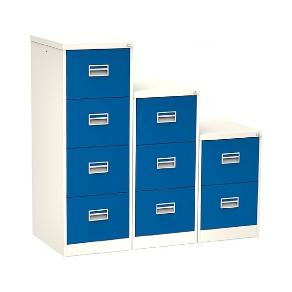 Silverline Two Tone Midi Filing Cabinets | Filing Cabinets