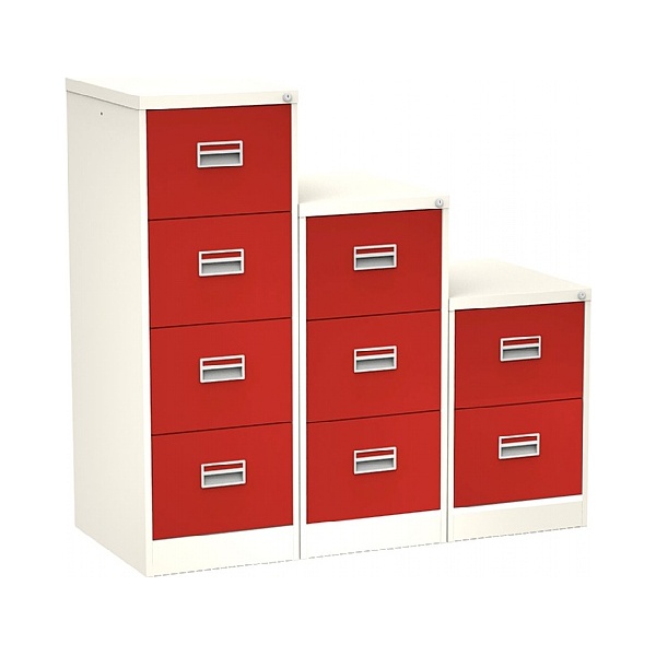 Silverline Two Tone Midi Filing Cabinets | Filing Cabinets