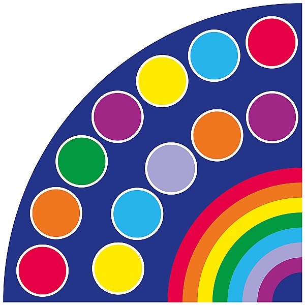 Rainbow Corner Placement Carpet