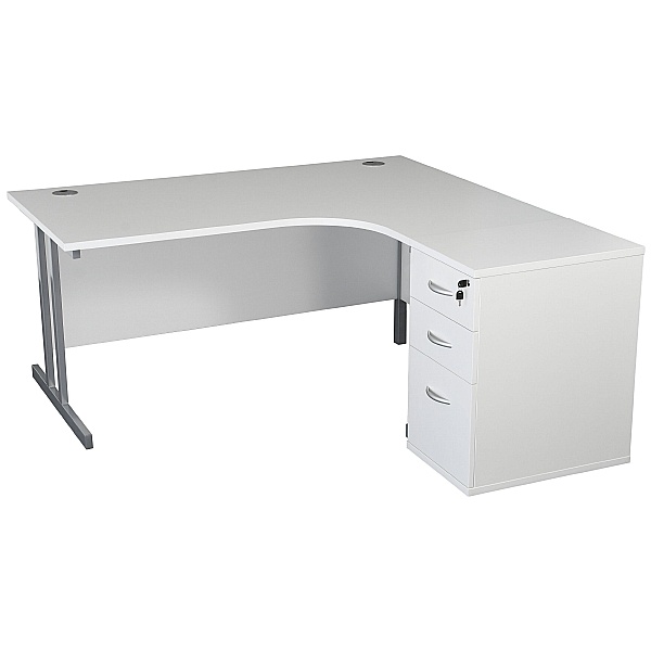 Karbon K3 Ergonomic Deluxe Cantilever Corner Office Desk With 600D Desk ...
