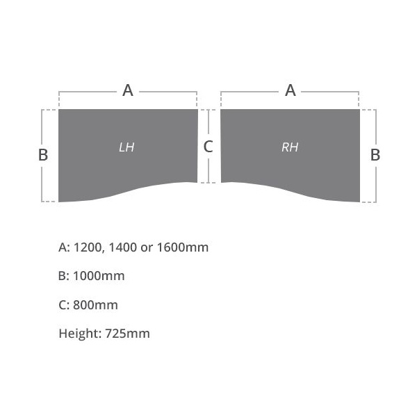 NEXT DAY Eclipse Black Wave Cantilever Desks