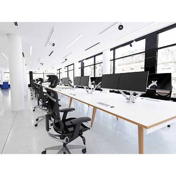 Bianco Rectangular Bench Desk