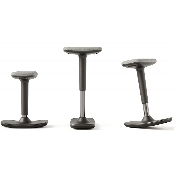 Perch Black Sit-Stand Stool