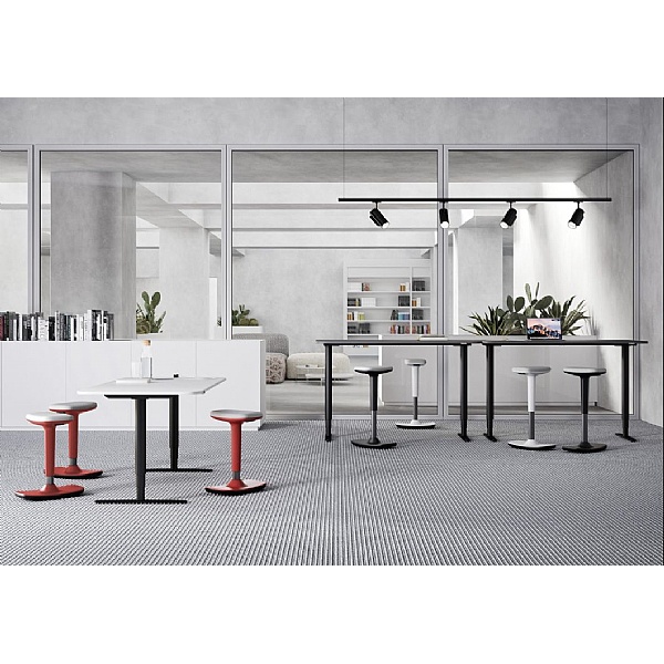 Perch Black Sit-Stand Stool | Office Furniture Online
