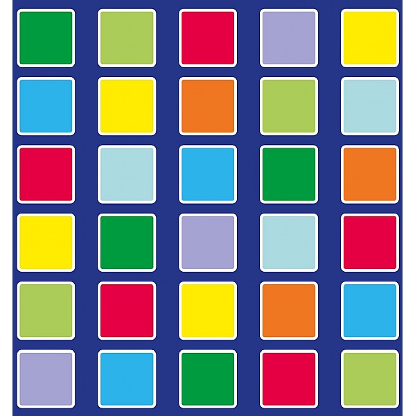 Rainbow Squares Large Square Placement Carpet | OFO