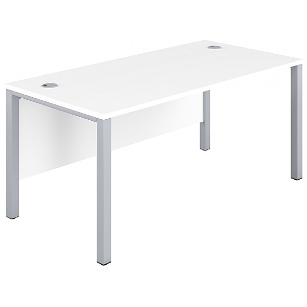 Commerce II Executive Rectangular White Office Desks | OFO