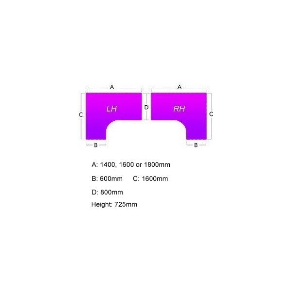 Alpha Plus Ergonomic Panel End Combination Corner Office Desk
