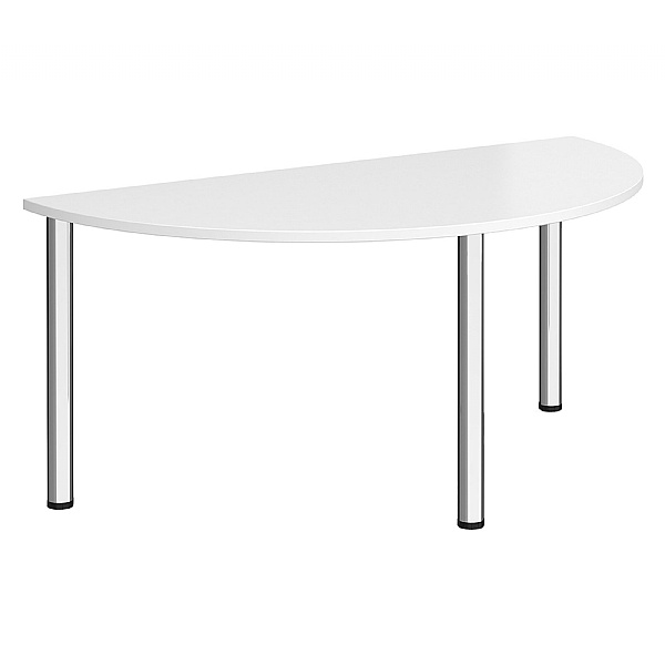 NEXT DAY Unite II Semi Circular Chrome Tubular Leg Tables