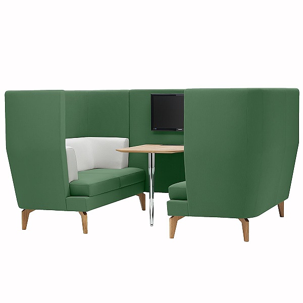 Boss Design Entente 4 Person Booth | Office Furniture Online