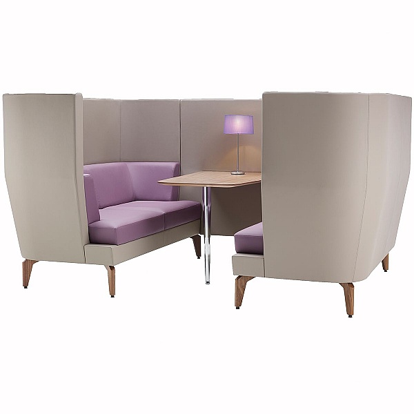 Boss Design Entente 4 Person Booth | Office Furniture Online
