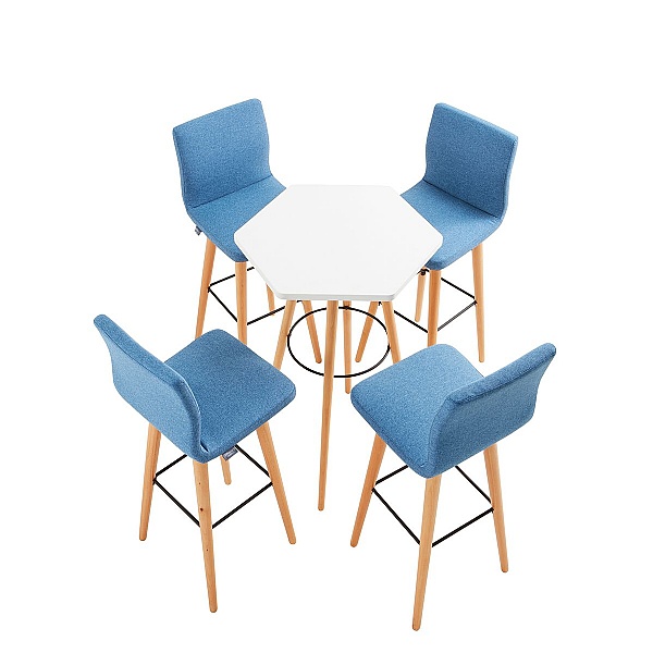 Pallion Hexagonal High Poseur Meeting Table | Office Furniture Online