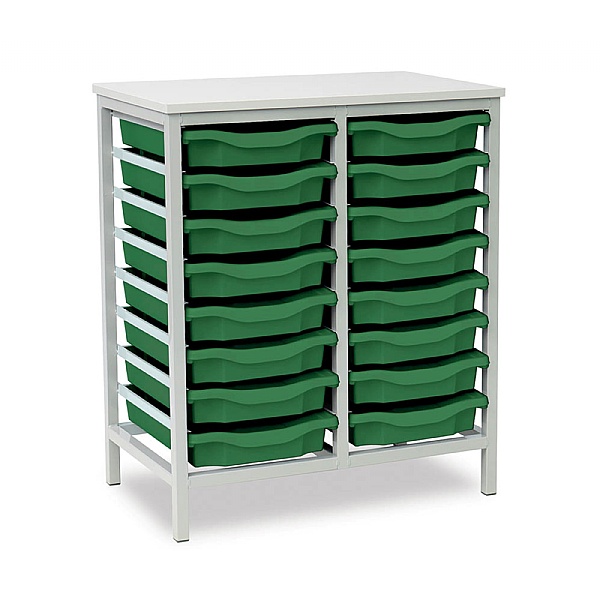Static Double Column 16 Tray Unit | Office Furniture Online