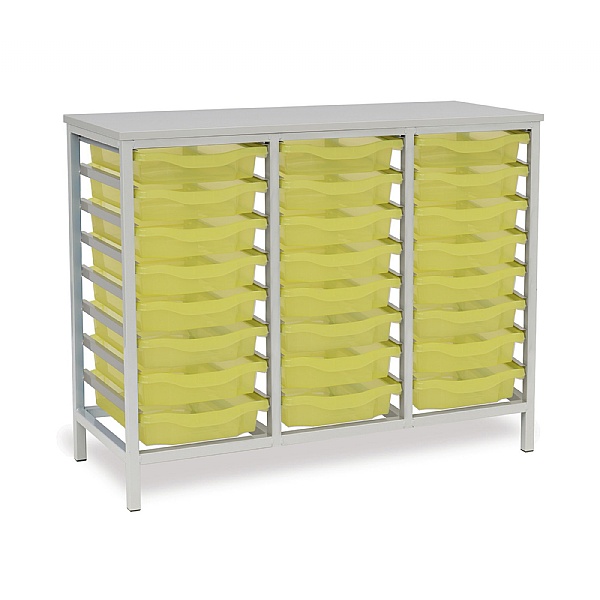 Static Triple Column 24 Tray Storage Unit