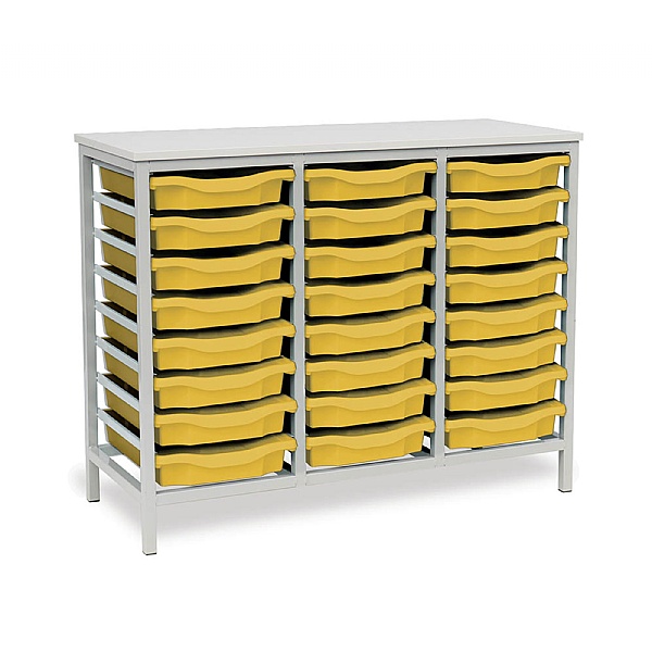 Static Triple Column 24 Tray Storage Unit | Tray Storage