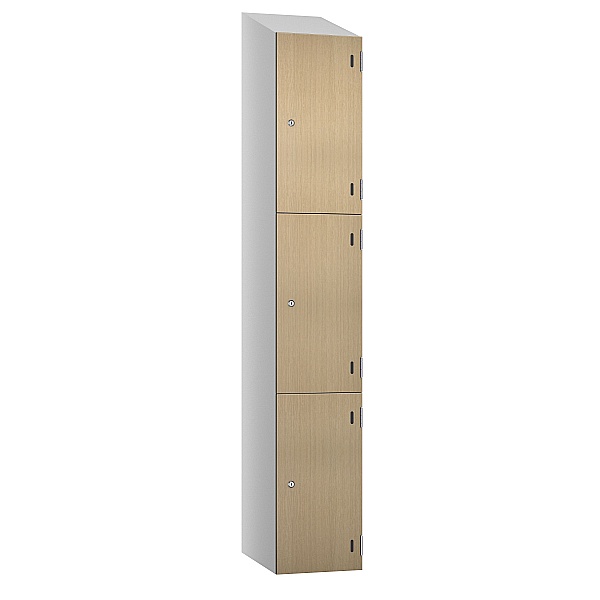 Pure Shield Wood Effect Laminate Door Lockers | OFO