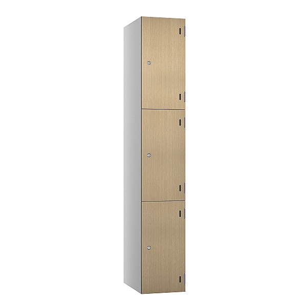 Pure Shield Wood Effect Laminate Door Lockers | OFO