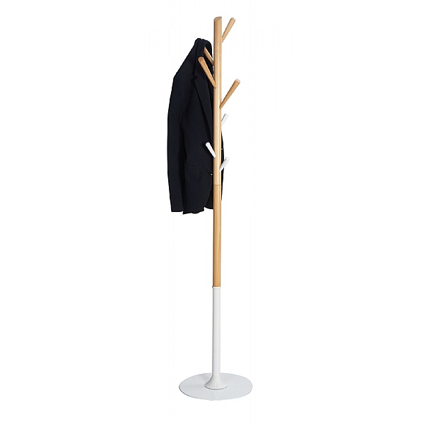 Alba Tree Coat Stand Wood & White