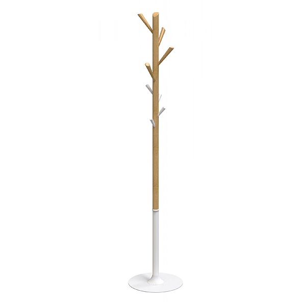 Alba Tree Coat Stand Wood & White