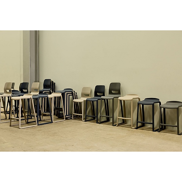 Postura One Piece High Back Stool