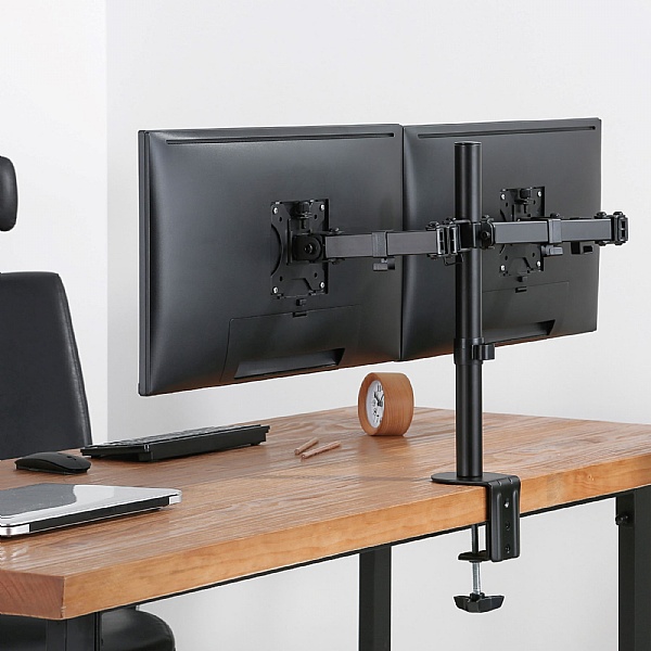 TTAP Double Arm Monitor Desk Mount | Office Furniture Online
