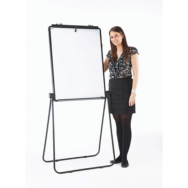 Coloured Frame Rotating Flip Chart Easel Magnetic A1