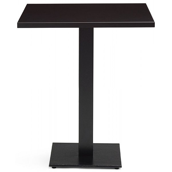 Black Cast Metal Square Dining Table