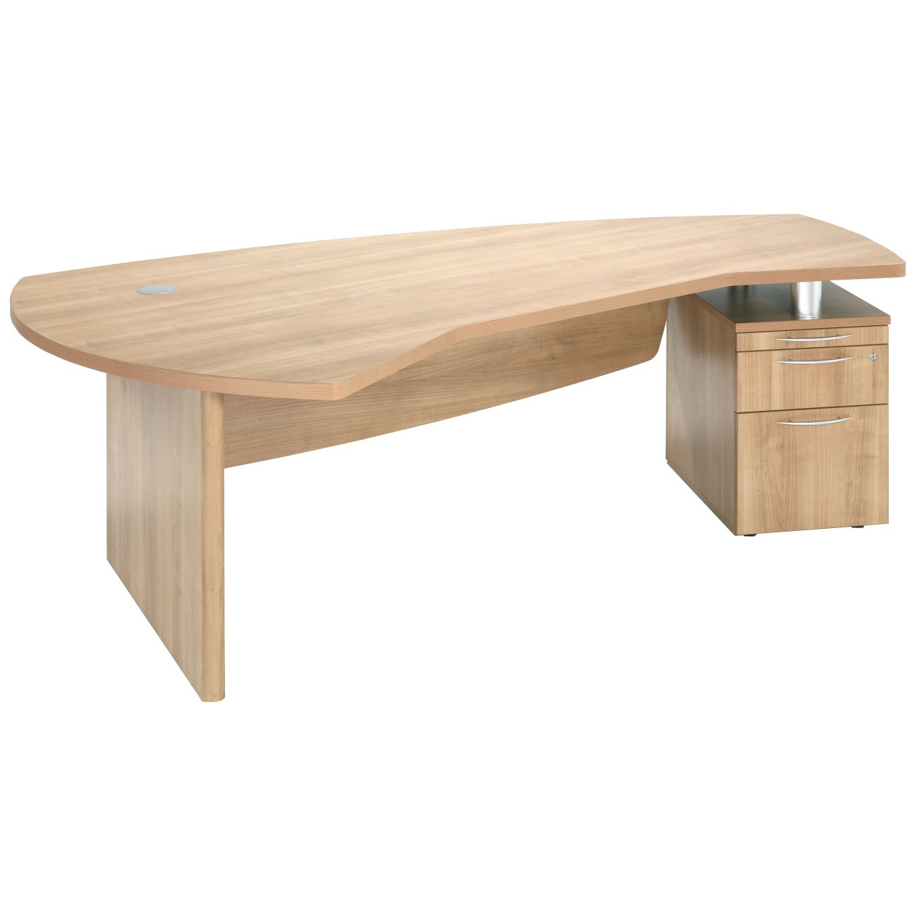 Percepta Executive Curve Desk With Pedestal | Wave Office Desks