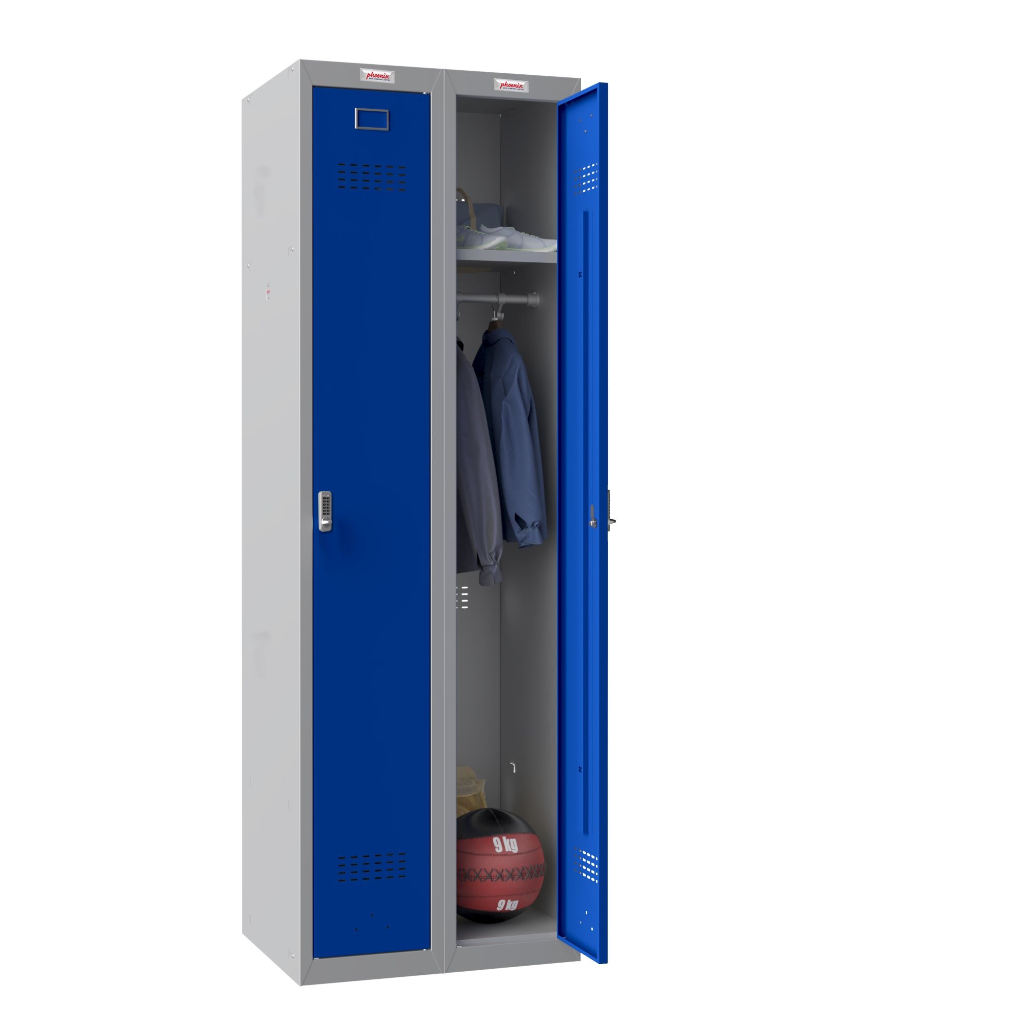 Phoenix PL Series Personal Lockers - 2 Door Locker With Electronic Lock