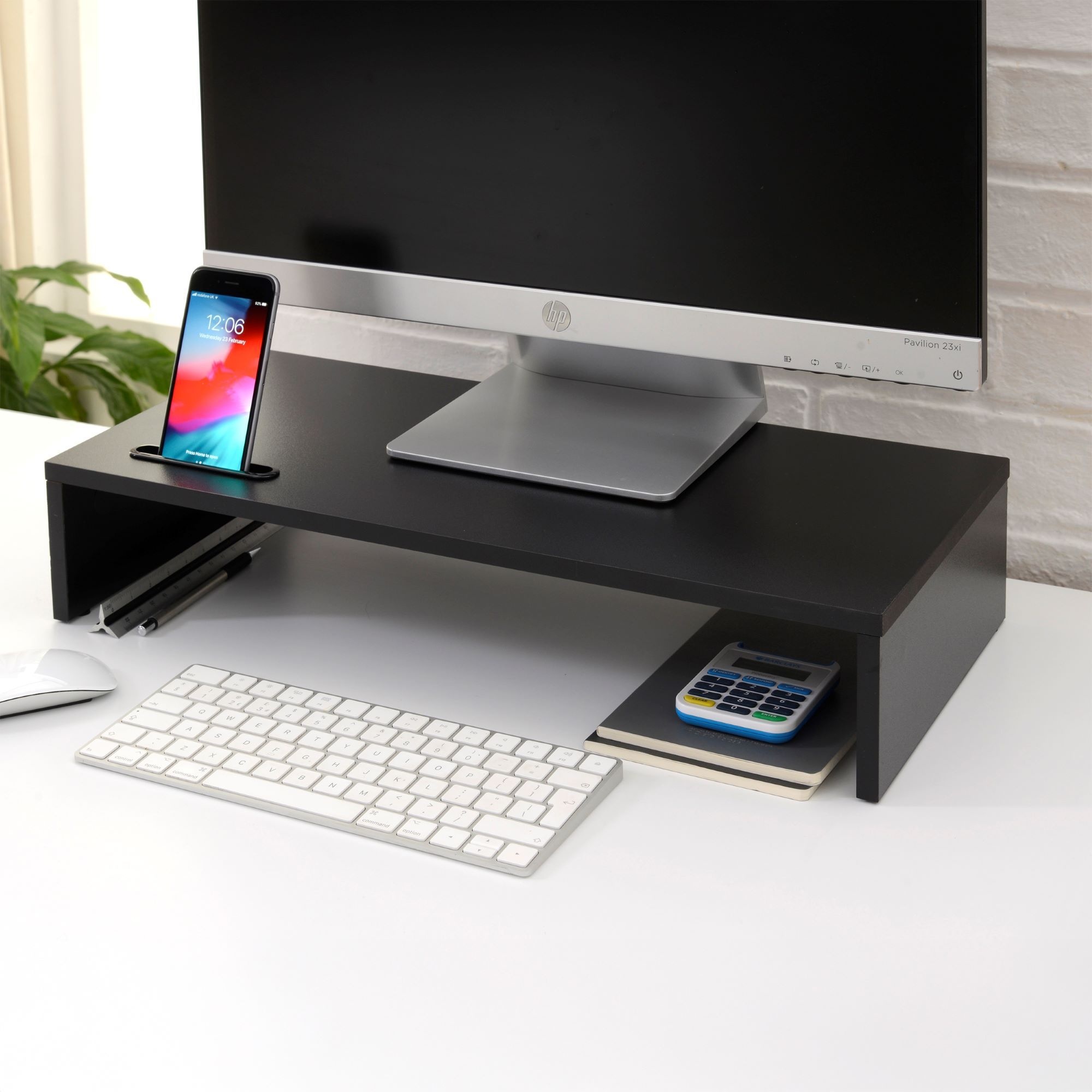 TTAP Wooden Screen Riser with Mobile Phone Holder