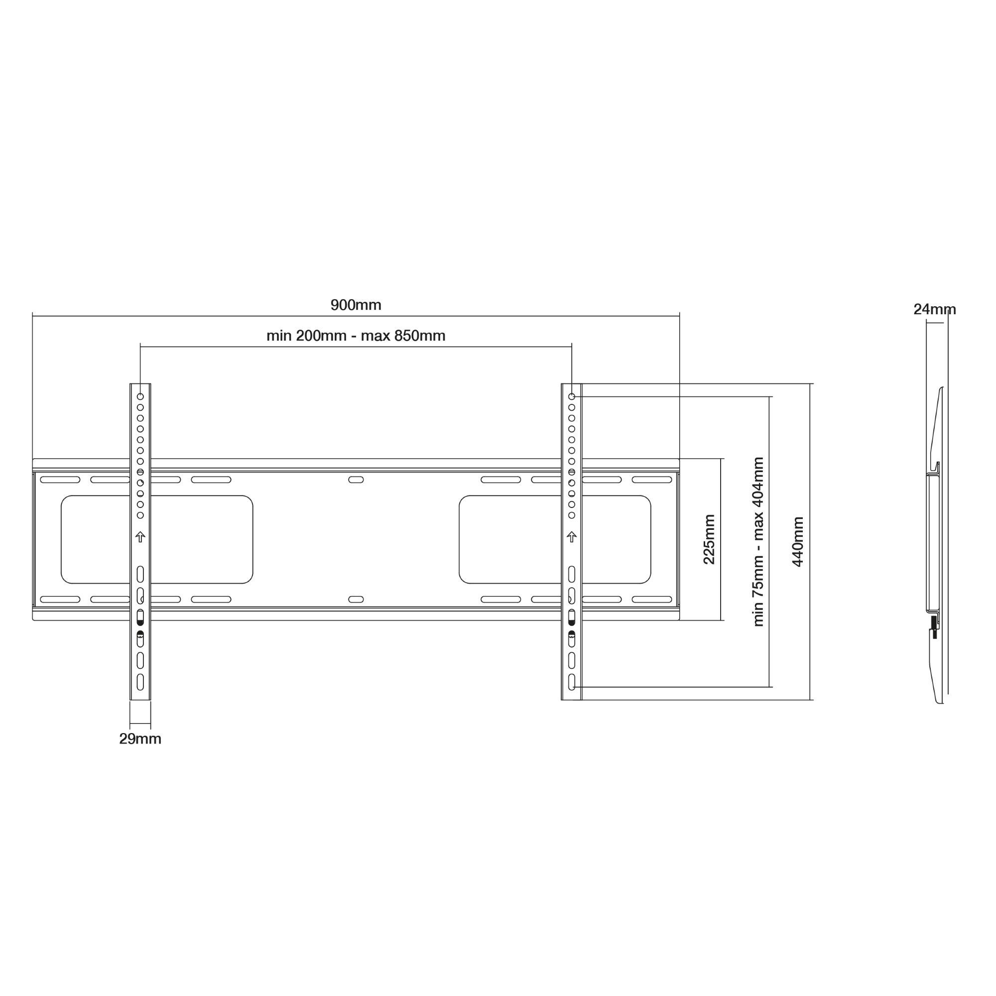 TTAP Heavy Duty Fixed TV Bracket