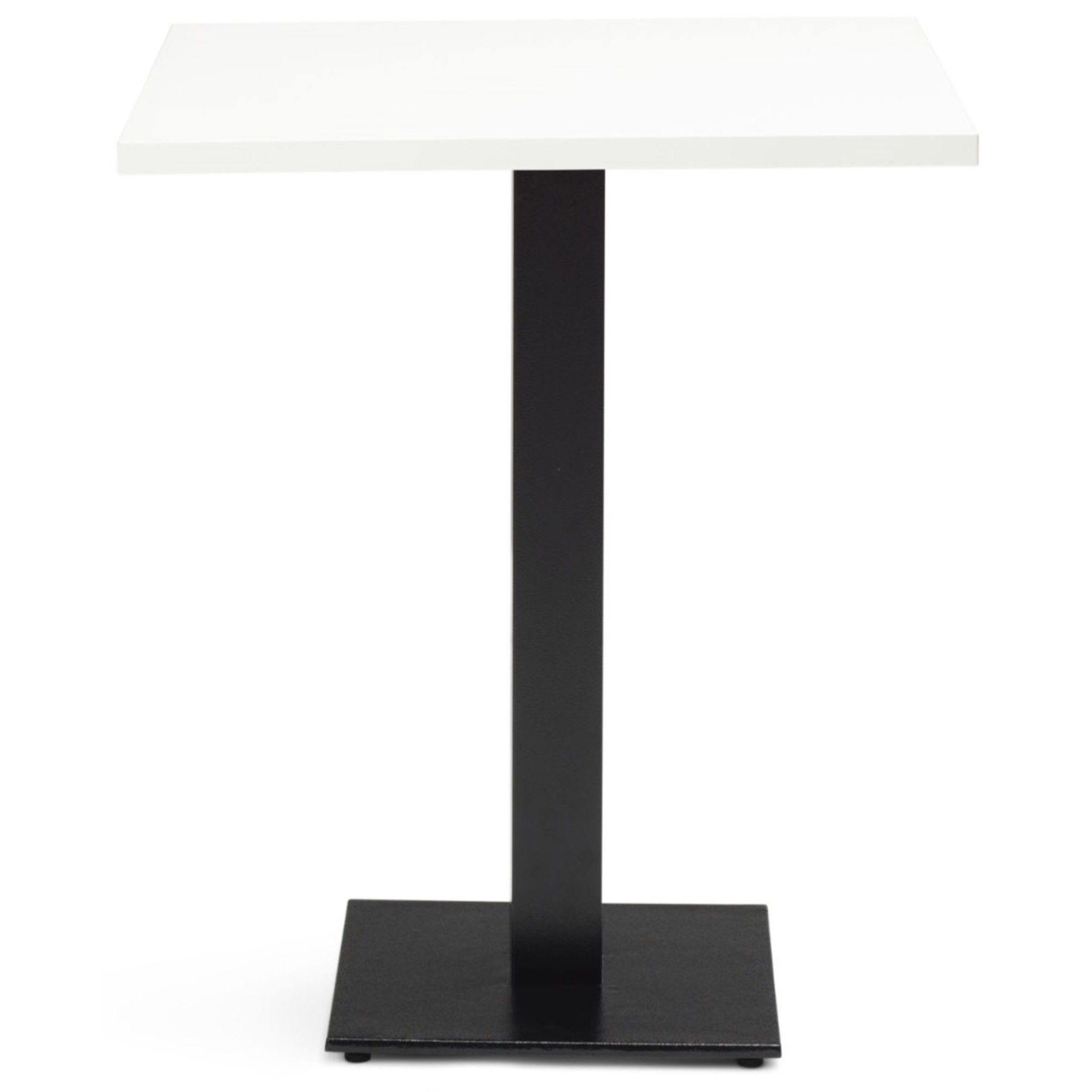 Black Cast Metal Square Dining Table
