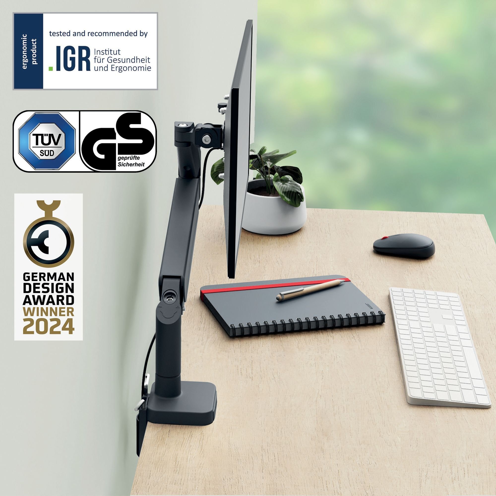 Leitz Ergo Space Saving Monitor Arm | Ergonomic Accessories